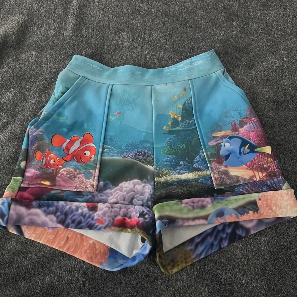 Blackmilk Finding Nemo Pixar Cuffed Shorts - Gem